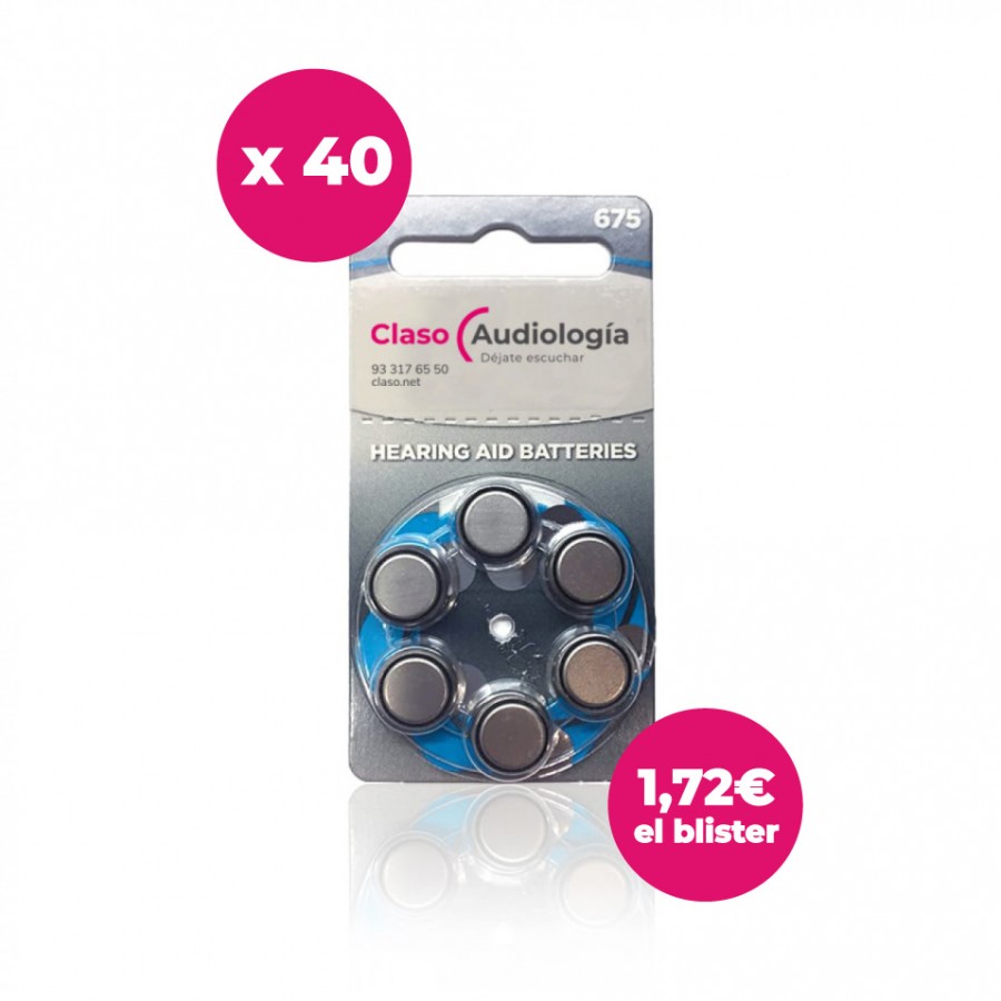 240 Pilas Rayovac Azul tipo 675 (40 packs) - Rayovac | Claso Audiología®
